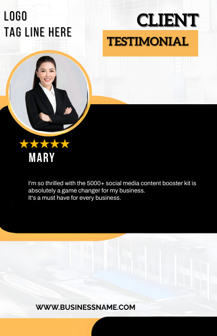 White Professional Clients Testimonial Tablo Template | PosterMyWall