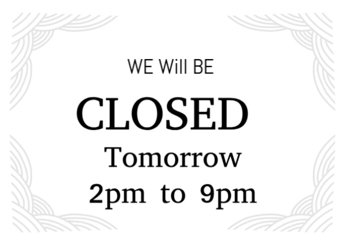 White Professional Closedannouncement Postcard Template | PosterMyWall