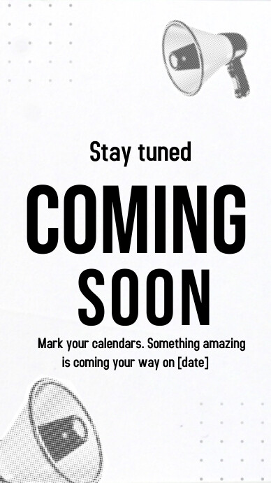 White Professional Coming Soon Announcement Template | PosterMyWall