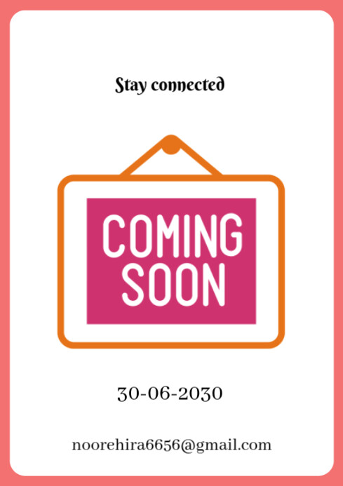 Copy of White Professional Coming Soon Announcement A4 | PosterMyWall