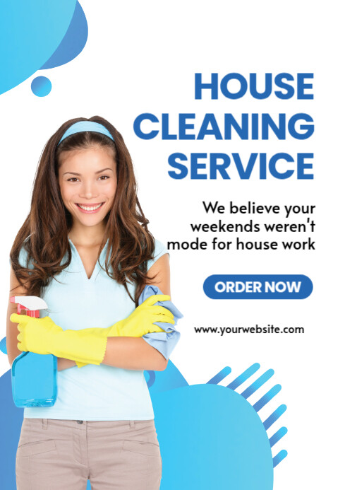Modèle White Professional Commercial Cleaning Ads A4 | PosterMyWall
