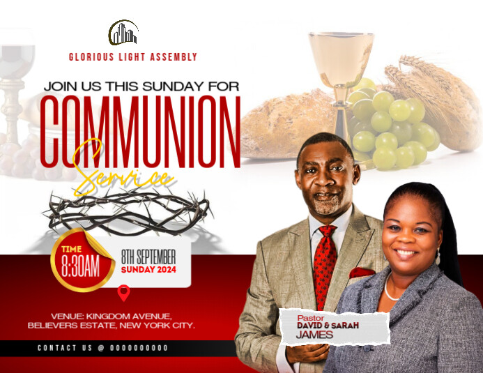Modèle White Professional Communion Flyer (us Letter) | PosterMyWall