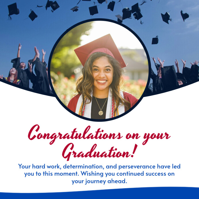 White Professional Congratulations On Your Graduation Instagram Post ...