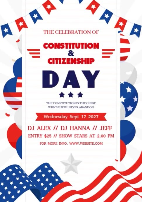 Copy of White Professional Constitution Day And Citizenship Day ...
