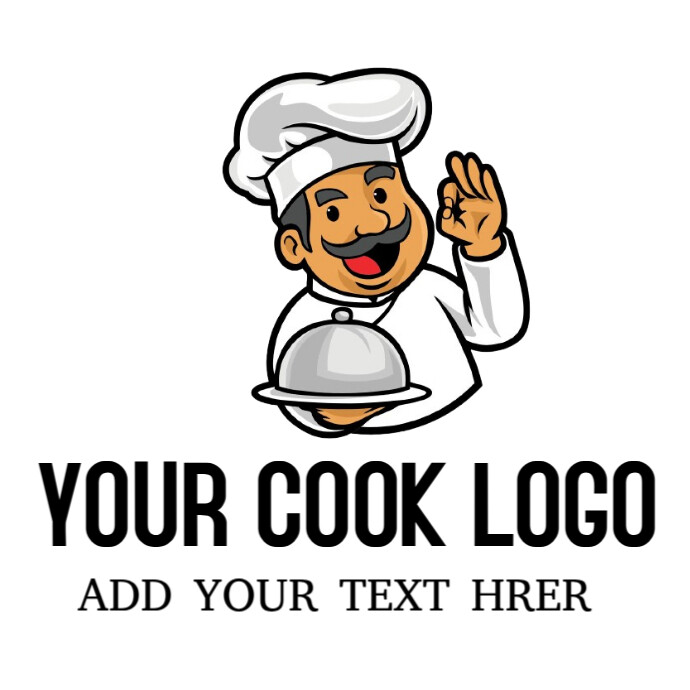 White Professional Cook Logo Template | PosterMyWall