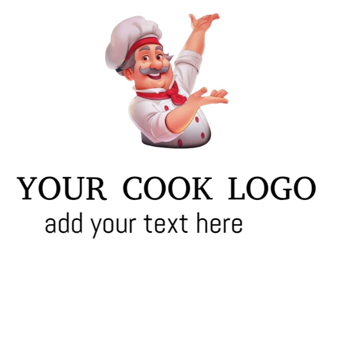 White Professional Cook Logo Template | PosterMyWall