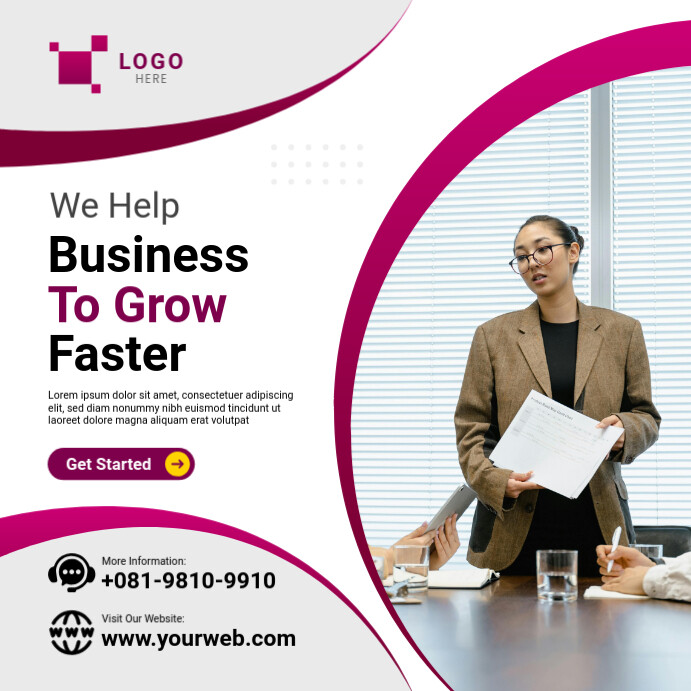 White Professional Corporate Business Poster Template | PosterMyWall