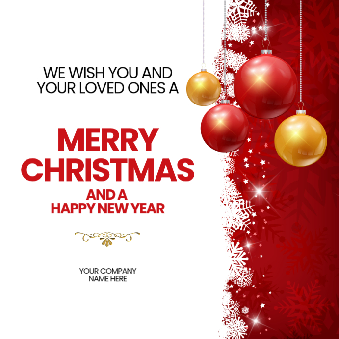 White Professional Corporate Christmas And New Year Instagram Post ...