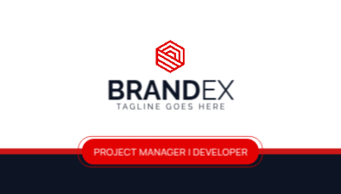 White Professional Corporate Company Business Card Template | PosterMyWall