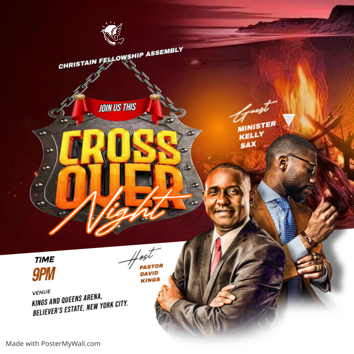 White Professional Crossover Church Flyer/ Crossover Design, Christmas ...