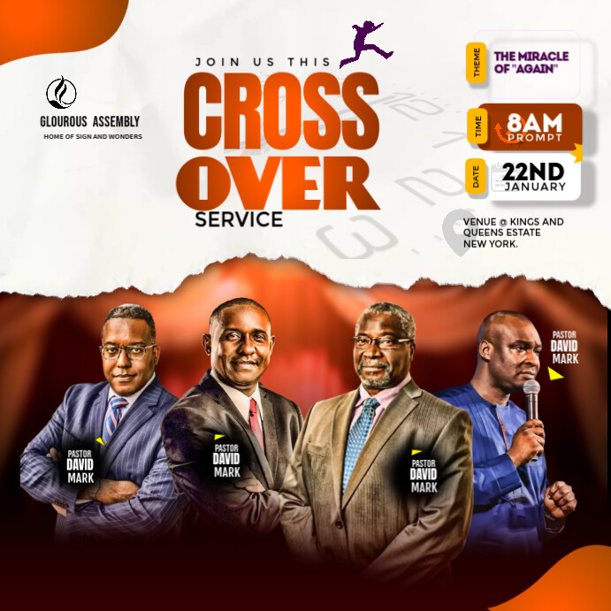 Copy of White Professional Crossover Cross Over Worship Gathering ...