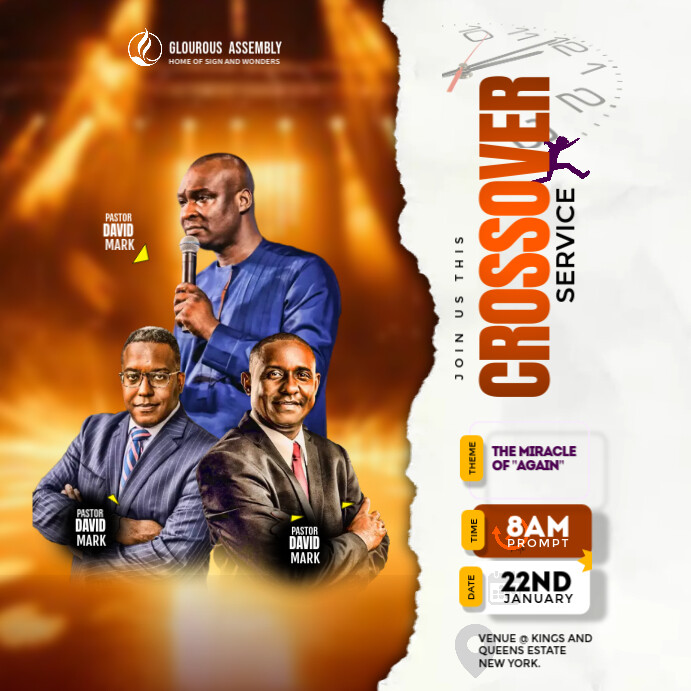 Copy of White Professional Crossover Cross Over Worship Gathering ...