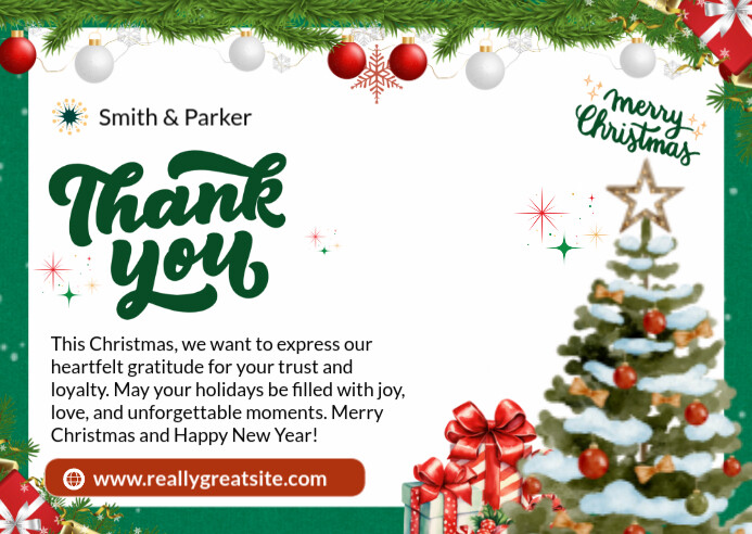 White Professional Customer's Trust & Loyalty Thank You Postcard ...