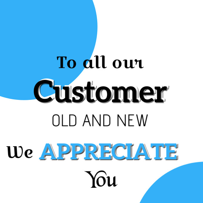 White Professional Customer Appreciation Instagram Post Template ...