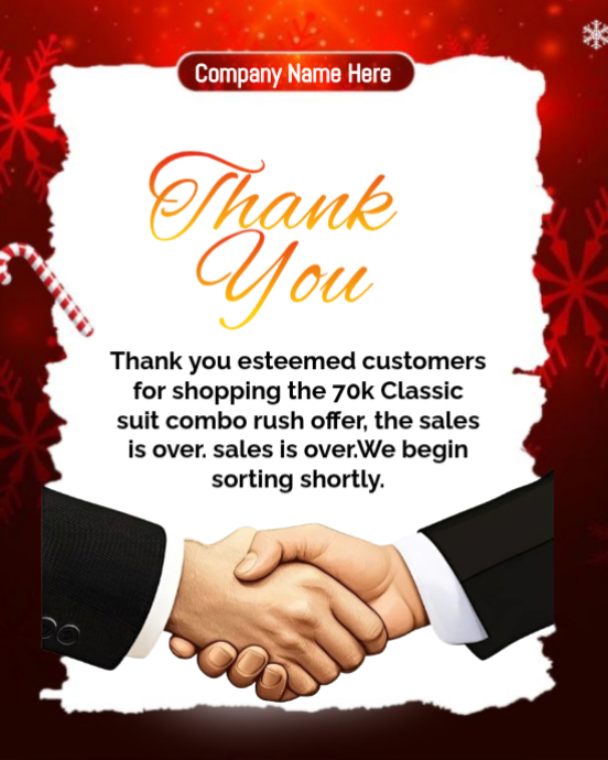 White Professional Customer Appreciation Instagram Portrait Template ...