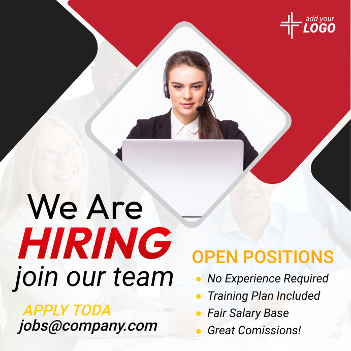 Plantilla de White Professional Customer Service Support | PosterMyWall