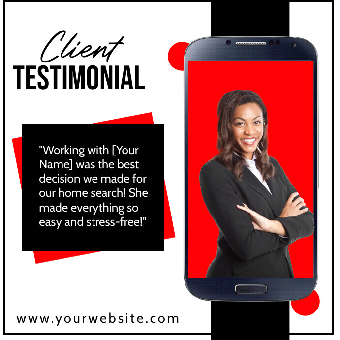 Copy of White Professional Customer Testimonial Insta | PosterMyWall
