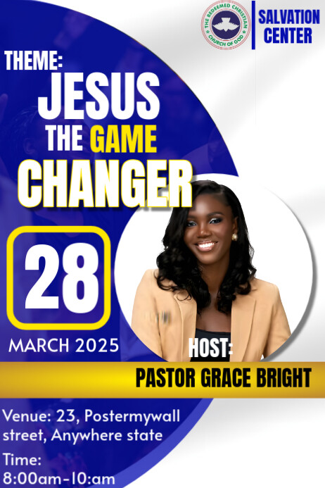 White Professional Customize Free Church Flyer Poster Template ...