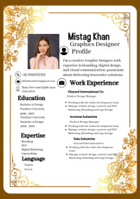 White Cv Background A4 Template | PosterMyWall