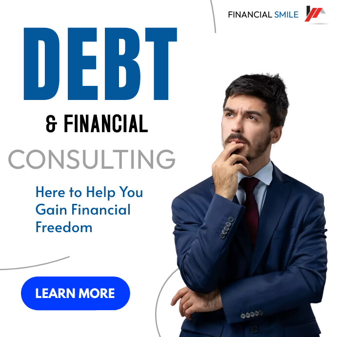 Copy of White Professional Debt & Financial Consultin | PosterMyWall