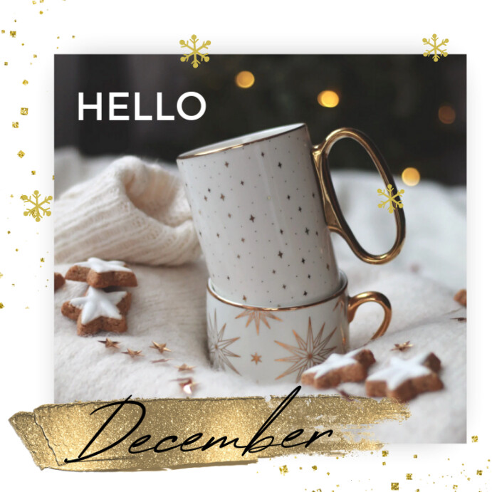 White Professional December Card Instagram Post Template | PosterMyWall