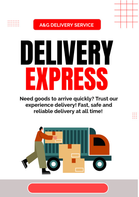 Copy of White Professional Delivery Service Advertisements A4 ...