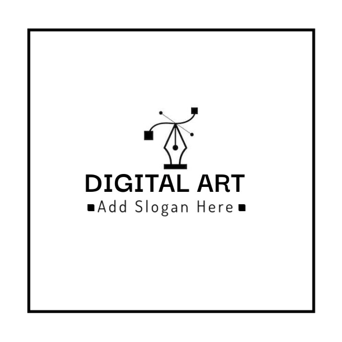 Copy of White Professional Digital Art Logo, Digital Art Logo, Digital ...