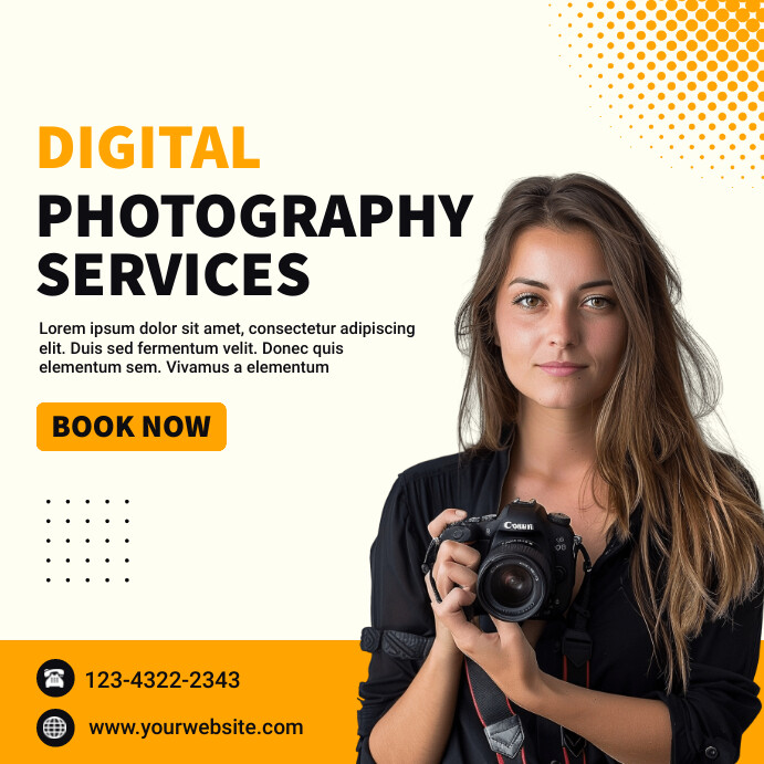 White Professional Digital Photography Servic Template | PosterMyWall