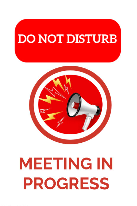 Modèle White Professional Do Not Disturb Poster | PosterMyWall
