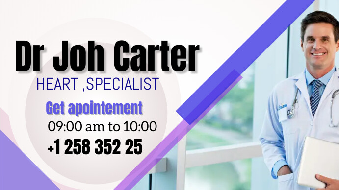 White Professional Doctors Youtube Thumbnail Template | PosterMyWall