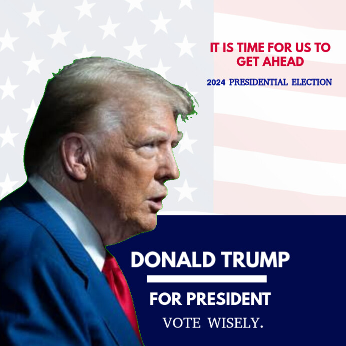 White Professional Donald Trump/us Election Instagram Post Template ...