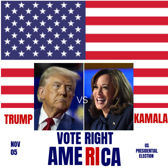 White Professional Donald Trump/us Election Instagram Post Template ...