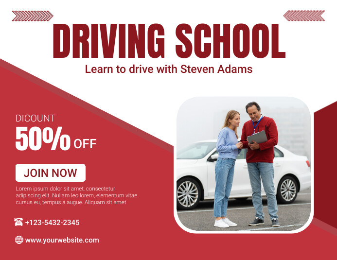 Plantilla de White Professional Driving School Flyer (us L | PosterMyWall