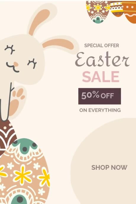 White Professional Easter Sale Poster Template | PosterMyWall