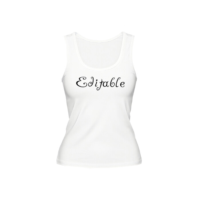 White Professional Editable Mockup Women's Tank Top Instagram Post ...
