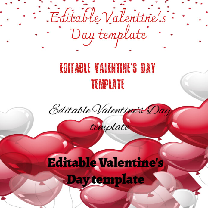 White Professional Editable Valentine's Day Template Instagram Post ...