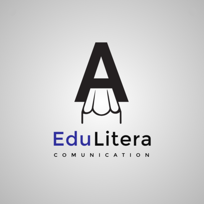 White Professional Edu Litera Logo Template | PosterMyWall