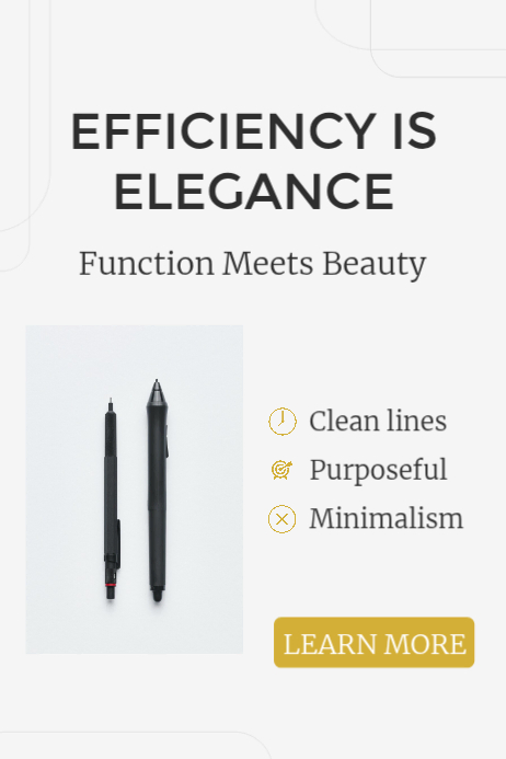 Plantilla de White Professional Efficiency And Elegancy Poster Template ...