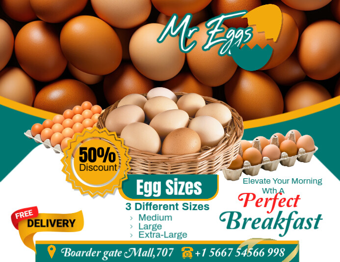 White Professional Eggs For Sale Flyer (us Letter) Template | PosterMyWall