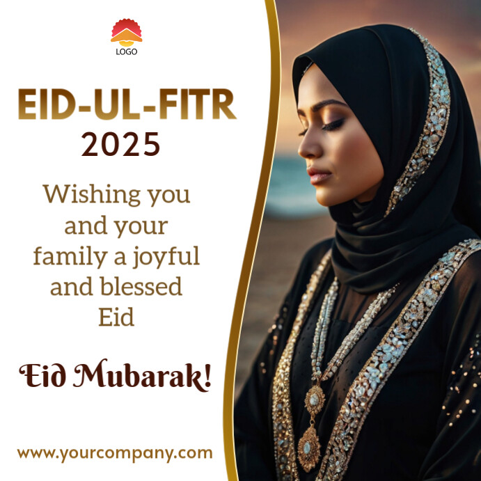 White Professional Eid Ul Fitr Wishes Corporate Business Social Media ...