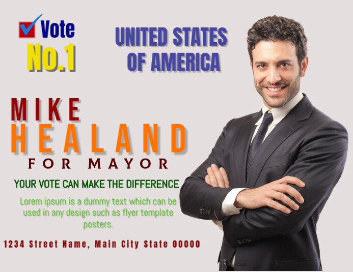 White Professional Election 2024 Flyer (us Letter) Template | PosterMyWall