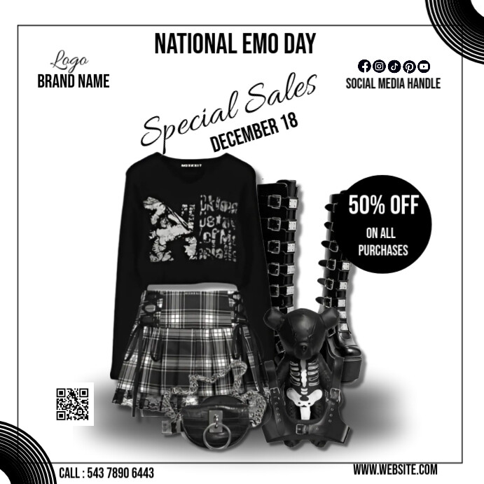 Plantilla de White Professional Emo Day Instagram Post | PosterMyWall