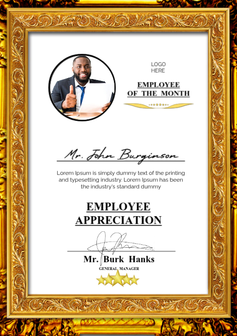 White Professional Employee Appreciation Template Design A1 | PosterMyWall