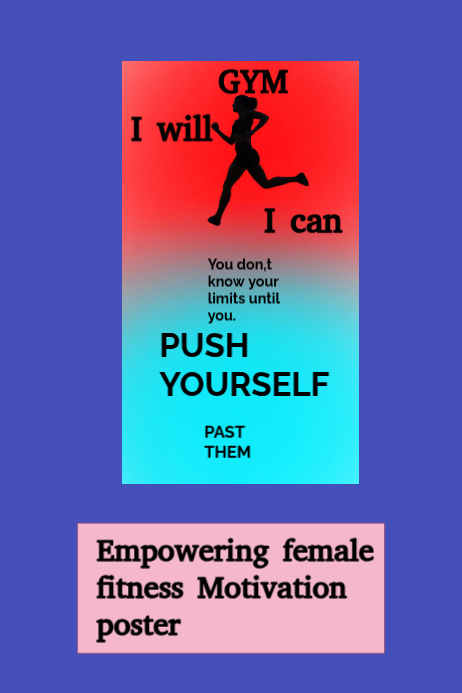 White Professional Empower Female Fitness Poster Poster Template ...