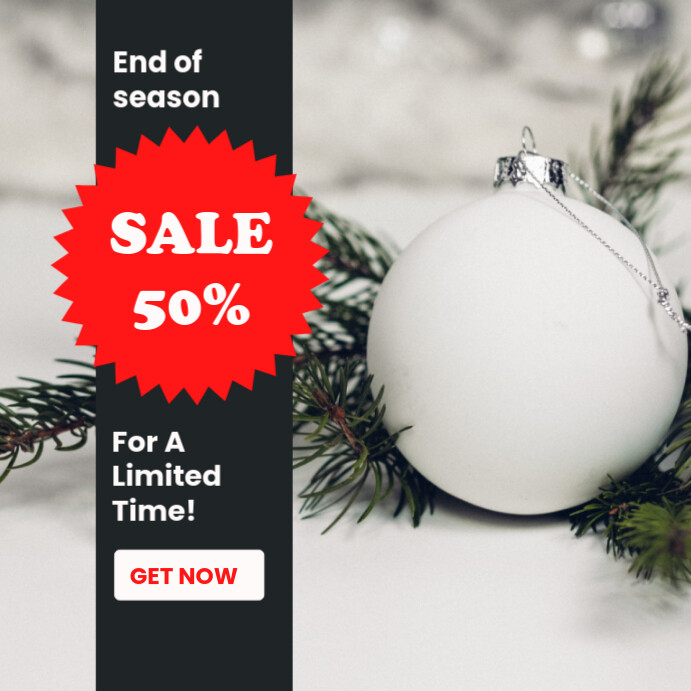 White Professional End Of Season Christmas Sale Instagram Post Template ...