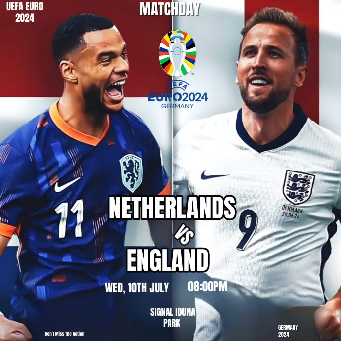 Copy of White Professional Euro 2024 England Vs Nethe | PosterMyWall