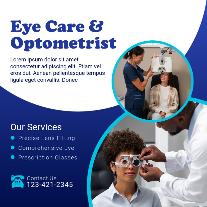 Copy of White Professional Eye Care Instagram Post | PosterMyWall