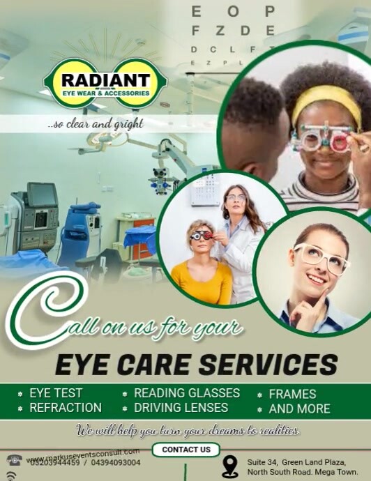 Copy of White Professional Eye Clinic Flyer (us Letter) | PosterMyWall