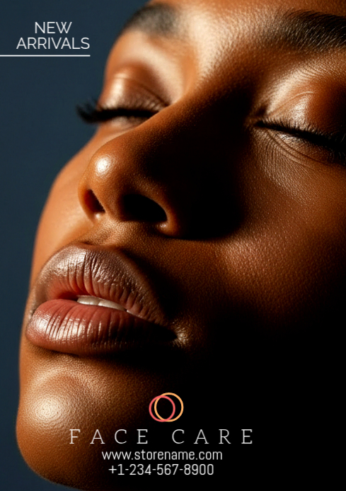 White Professional Facial Care Poster A4 Template | PosterMyWall