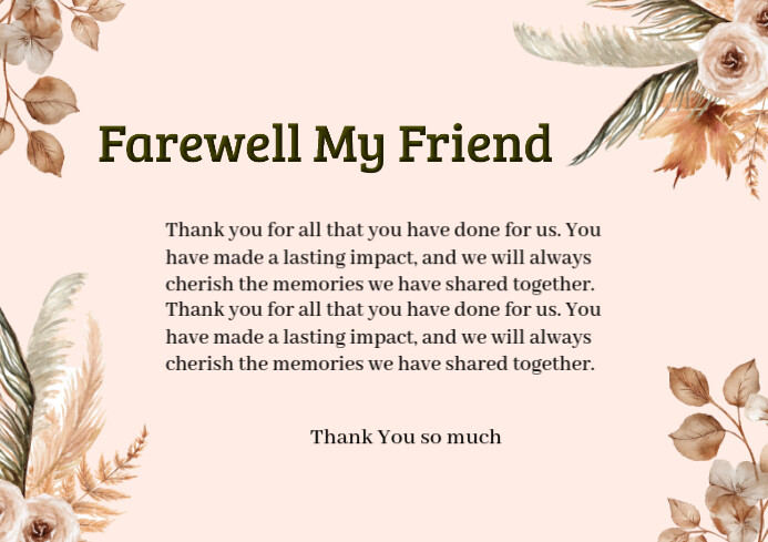 White Professional Farewell Posters A4 Template | PosterMyWall